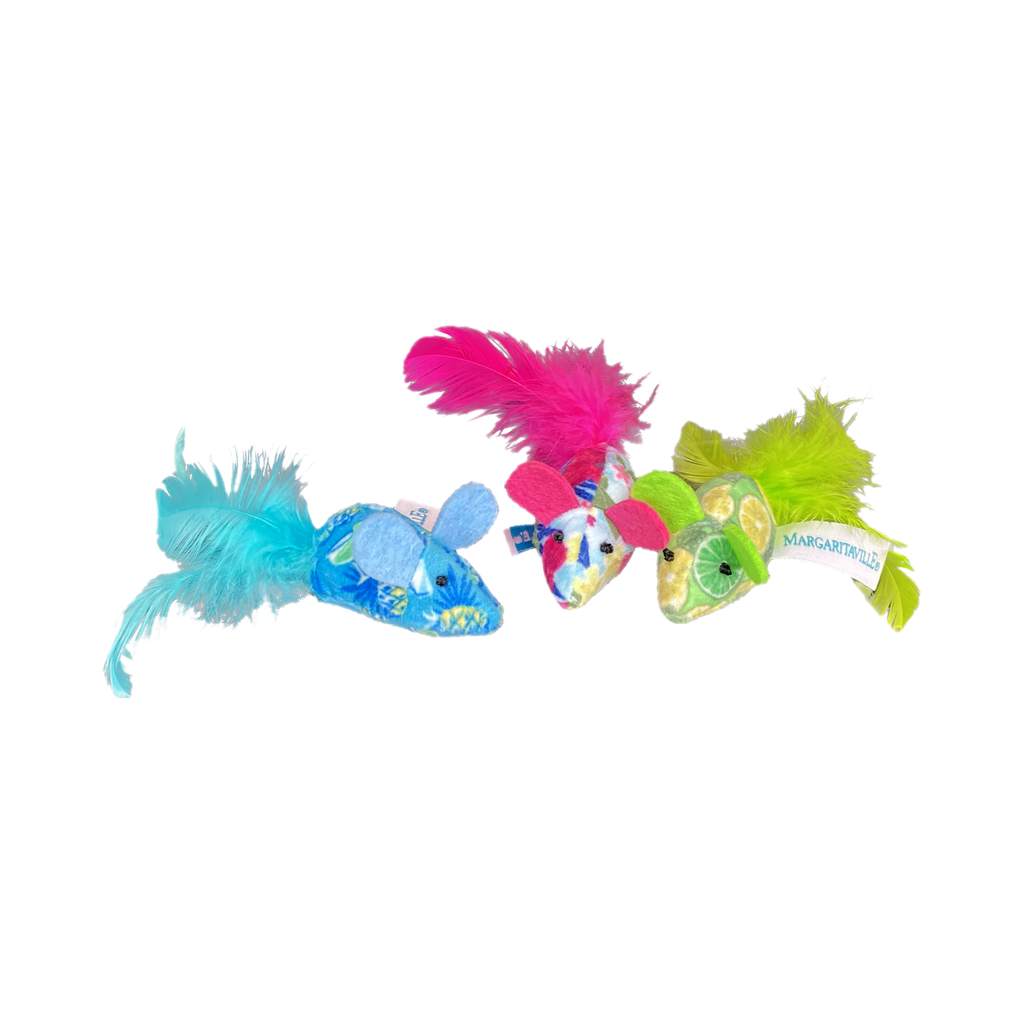 Multipet Margaritaville Mice 3 pack Cat Toy – Pittsboro Pet Supply